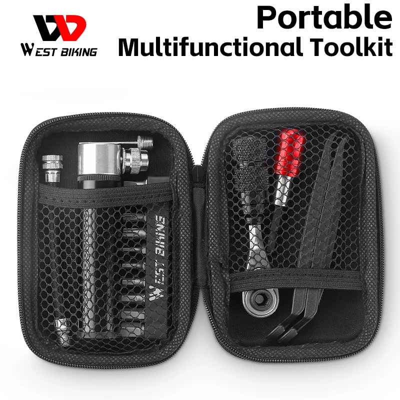 WEST-BIKING-Professional-Bike-Toolkit-Tire-Pump-Lever-Ratchet-Wrench ...