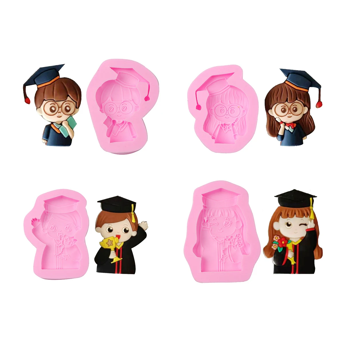 Doctor Student Chocolate Mold Cooking Tools Silicone Mould For Baking ...