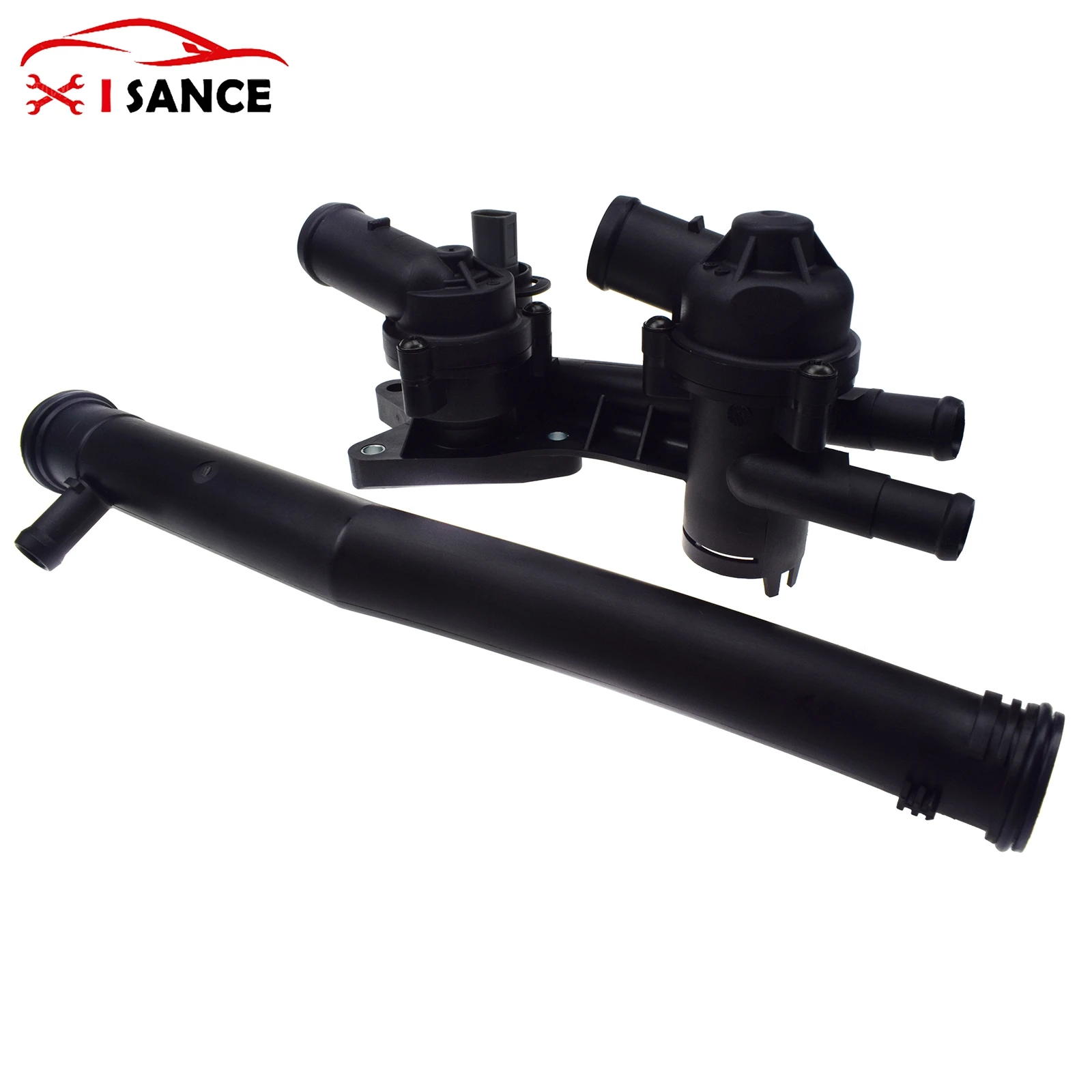 Thermostat Housing Assembly & Water Coolant Pipe For VW EOS Beetle CC ...