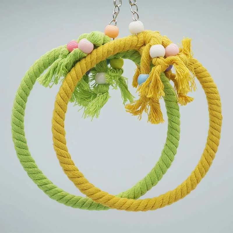 Pet-Parrot-Birds-Cage-Toy-Parrot-Cotton-Rope-Circle-Ring-Stand-Chewing ...