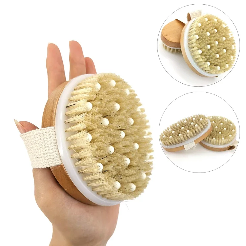 2-In-1-Dry-Skin-Body-Brush-Natural-Bristle-Dead-Skin-Remover-Anti ...