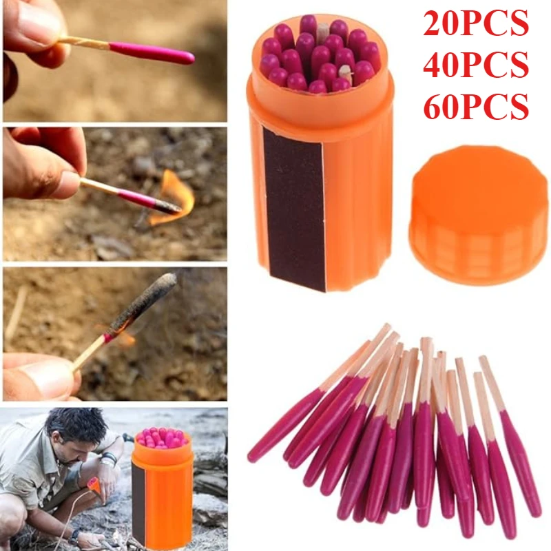 Wood-Matches-Windproof-Waterproof-Stormproof-Emergence-Matches-Fire ...