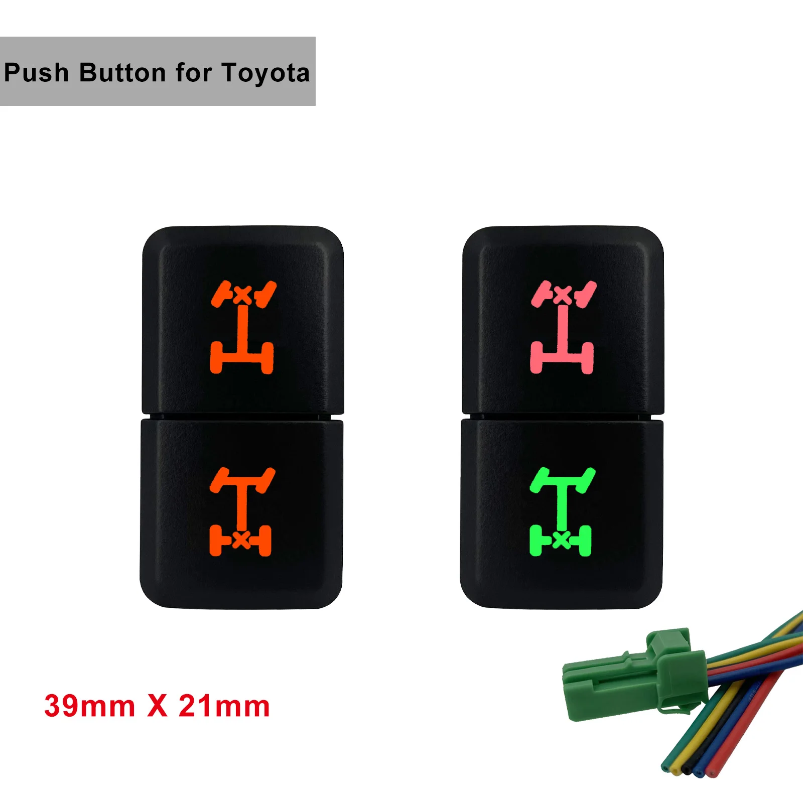 12V-Amber-Front-Diff-Lock-Rear-Locker-4WD-4X4-Dual-Push-Button-Switch ...