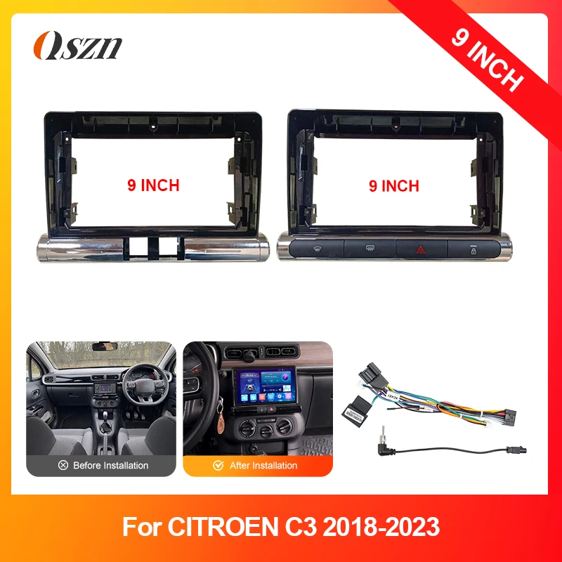 For CITROEN C3 2018-2023 Fitting Panel Kit Adapter Android Radio ...