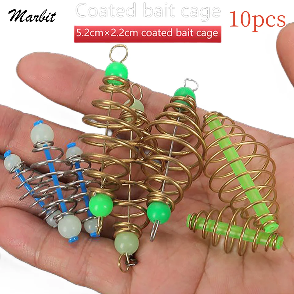 10Pcs Explosion Fishing Hooks Fishing Lure Bait Trap Feeder Cage Sharp ...