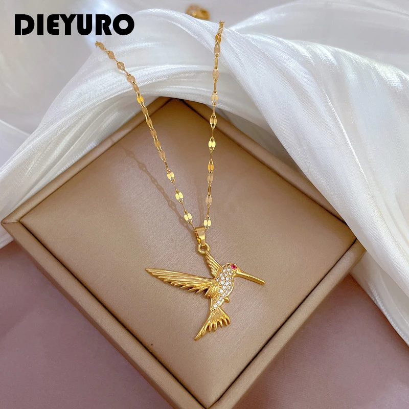 Stainless Steel Jewelry Necklace Women | Hummingbird Stainless Steel Necklaces - 316l - Aliexpress