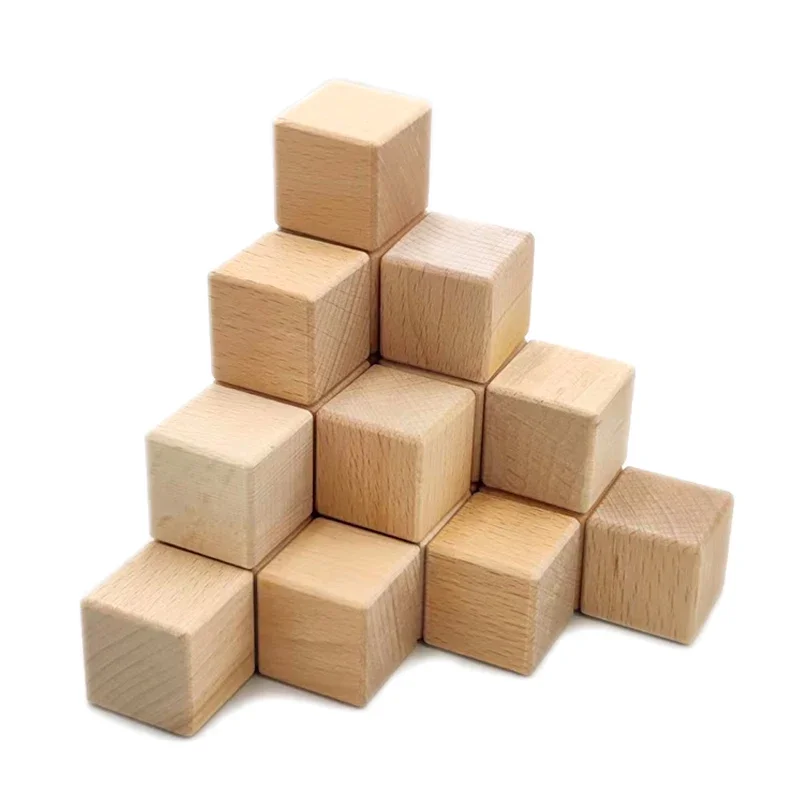 Natural-Wood-Blocks-Unfinished-Square-Blocks-with-Rounded-Corners-for ...