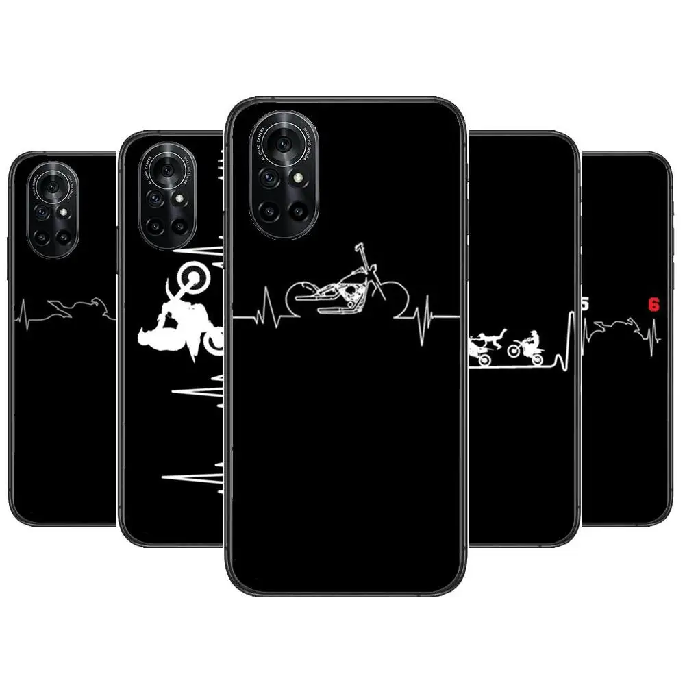 Motorcycle-Heartbeat-Clear-Phone-Case-For-Huawei-Honor-20-10-9-8A-7-5T ...