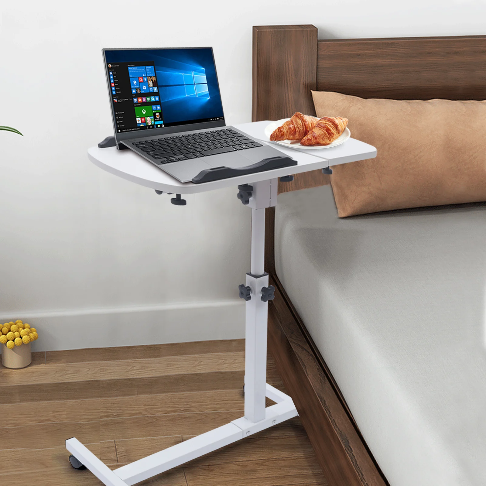 Home-Office-Laptop-Desk-Rolling-Table-Computer-Mobile-Stand-Adjustable ...