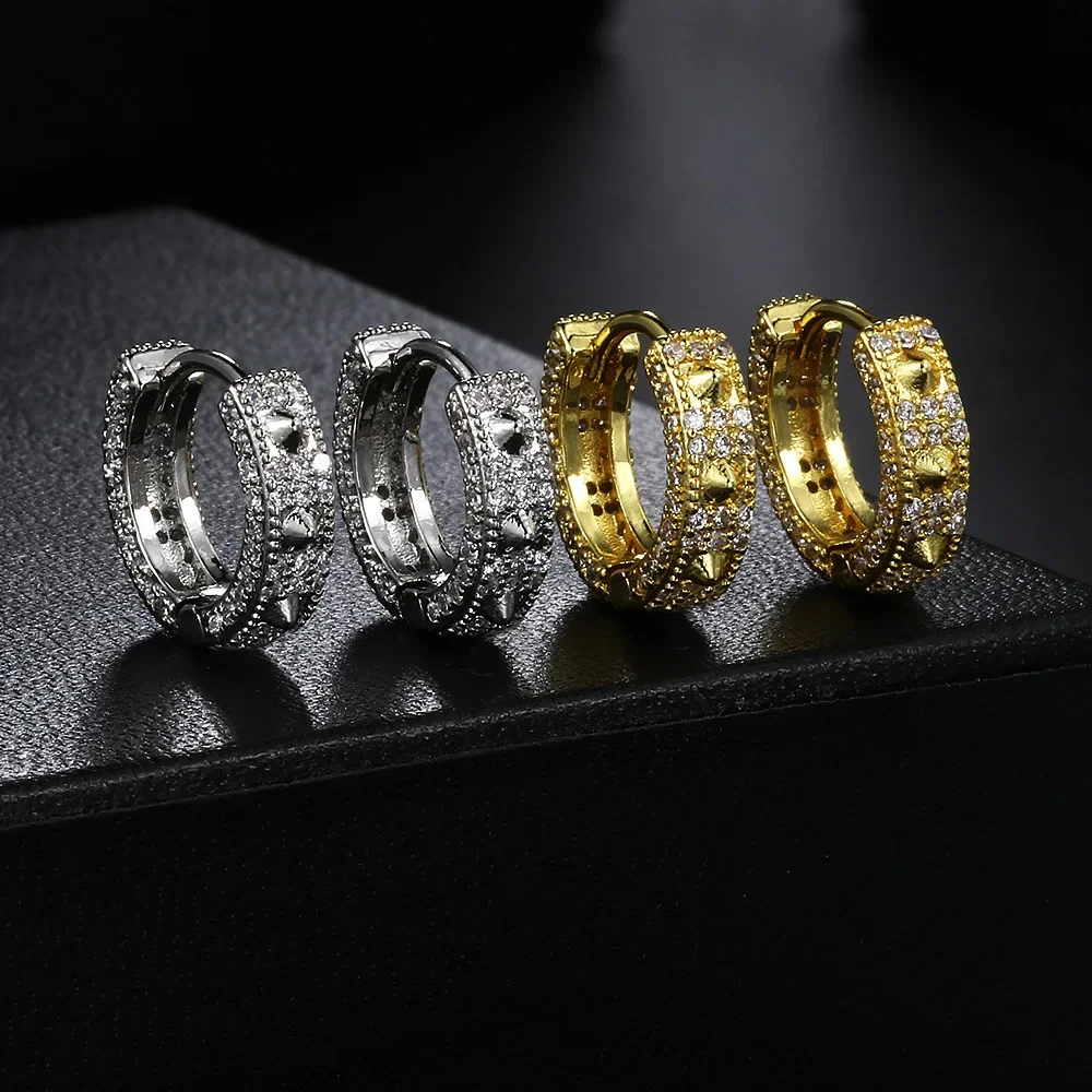 Round-Hip-hop-Zircon-Earrings-Men-Women-Full-Diamonds-Shiny-Hiphop ...