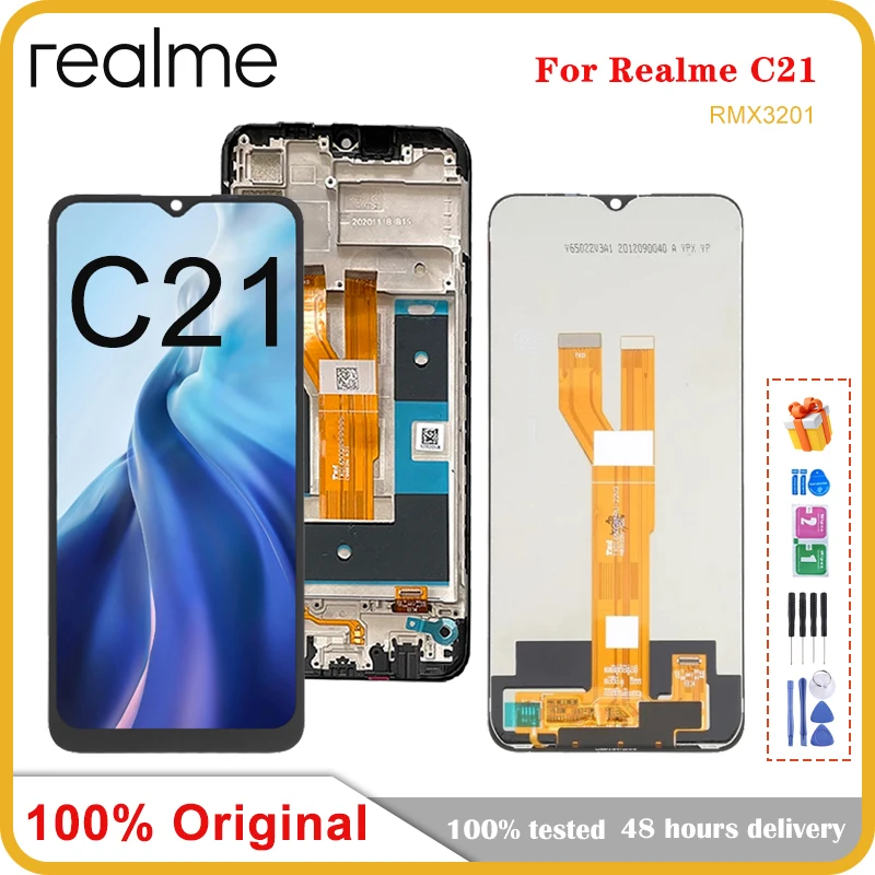 6.5" Original For Oppo Realme C21 Rmx3201 Lcd Display Touch Screen ...