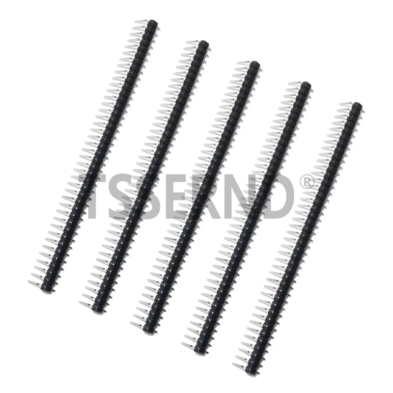 10Pcs 2.54mm 1*40pin 90 degree Right angle Single Row Male R/A 40 Pin ...