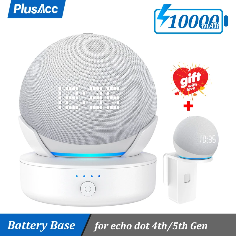 PlusAcc Battery Base for Alexa Echo Dot 5th & 4th Gen Amazon Speaker ...