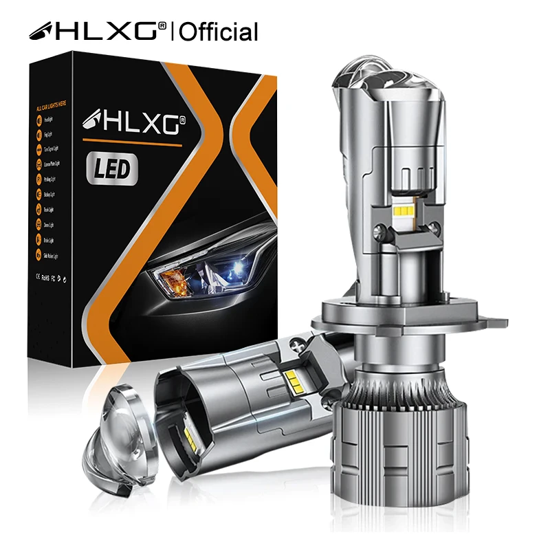 2PCS-H4-LED-Projector-Canbus-Mini-Lens-Car-Headlight-Bulb-H4-Bi-LED ...