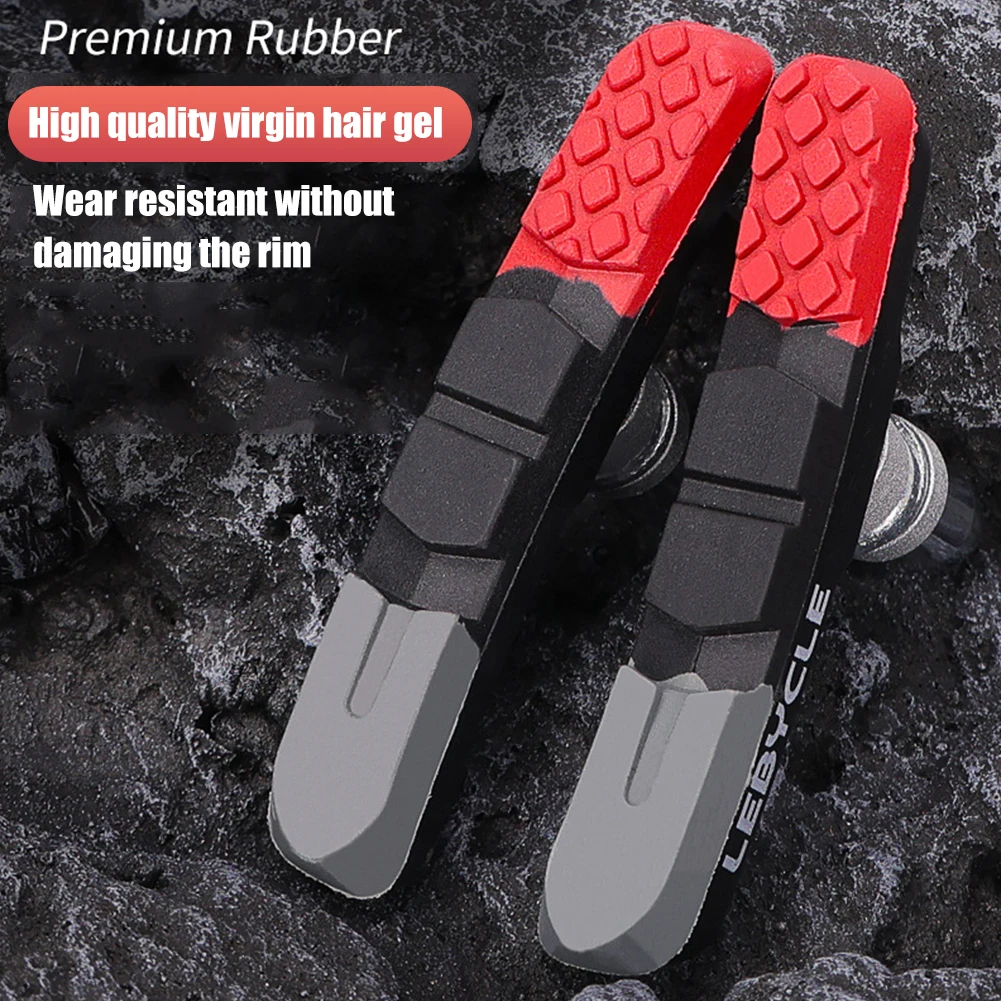 1 Pair Bicycle Brake Shoes Blocks Rubber Pads Wheel Brake Pads Parts ...