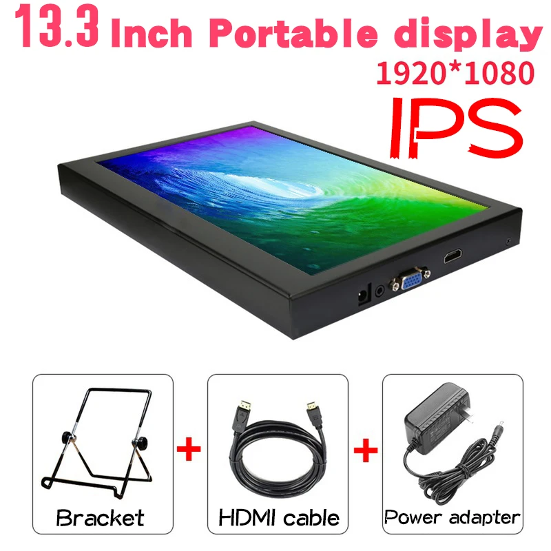 Monitor-Port-til-com-Ecr-IPS-13-3-Polegadas-VGA-Compat-vel-com-Mini ...