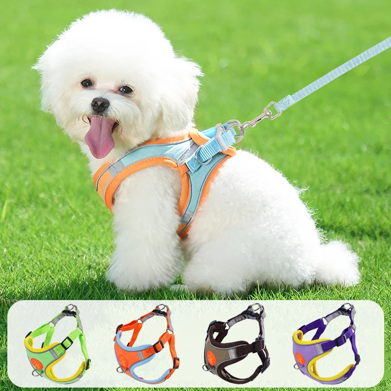 New Style Pet Dog Chest Strap Small Breed Anti-lost Reflective Traction ...