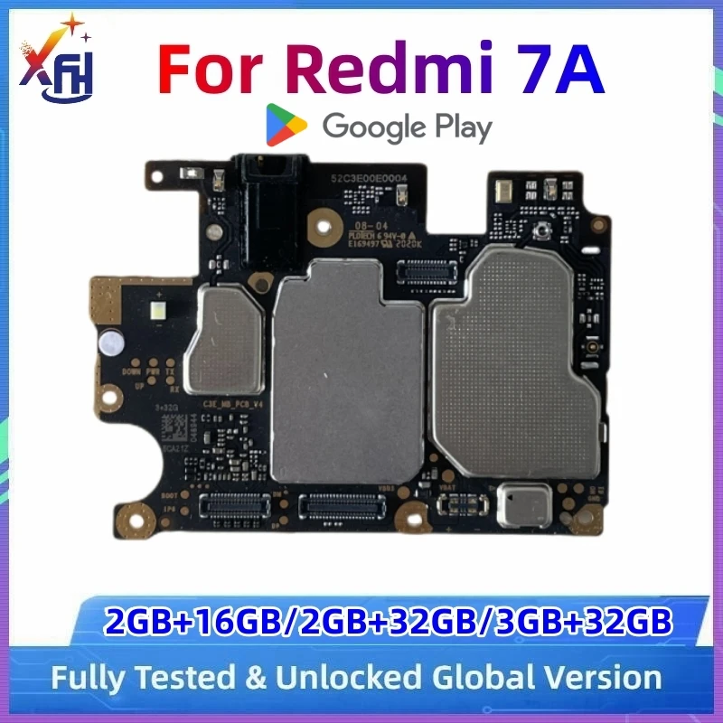Original Unlocked Motherboard For Xiaomi Redmi 7A Mainboard Global ...