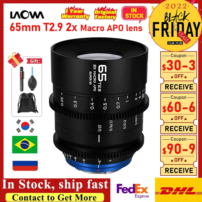 Venus Optics Laowa 65mm T2.9 2x Macro APO Super35 Cine Lens for Sony E ...