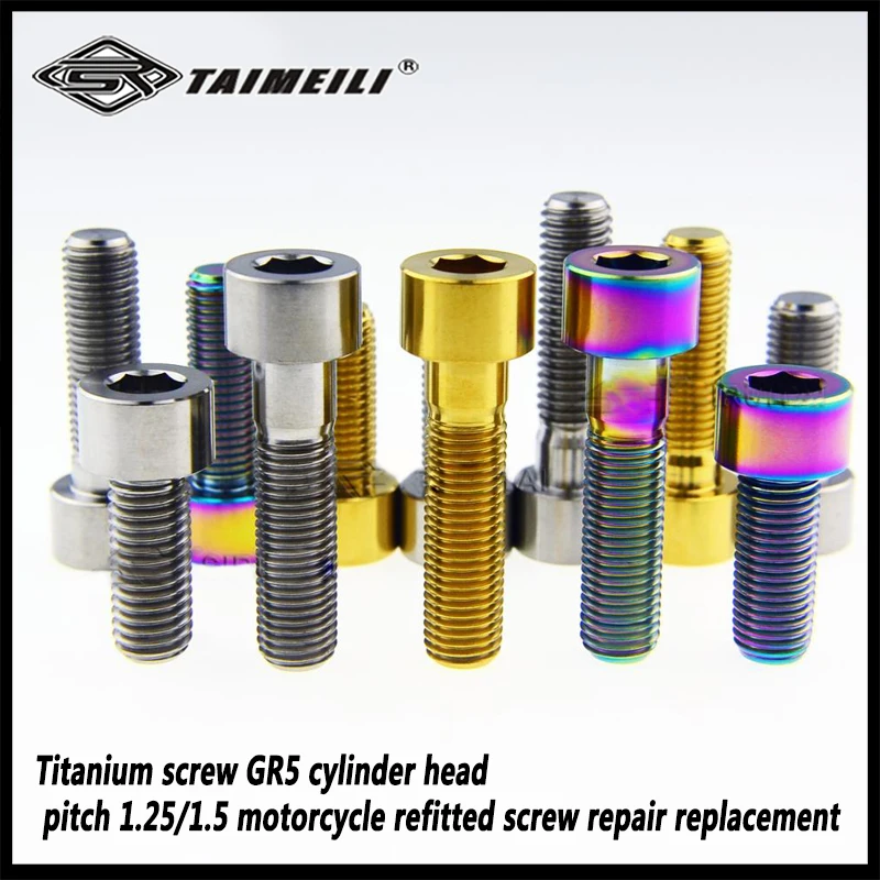 Titanium-Schroef-GR5-Cilinderkop-M10x25mm-M10x30mm-M10x35mm-M10x40mm ...
