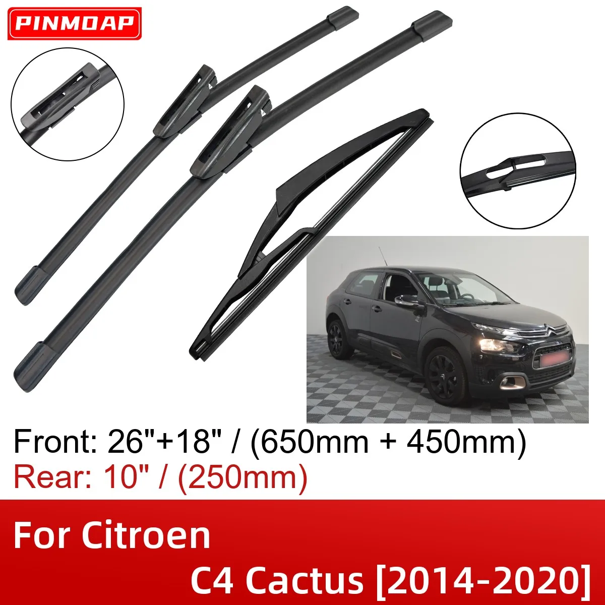 Para citroen c4 cactus 2014 2020 26 "+ 18" + 10 "frente traseira ...