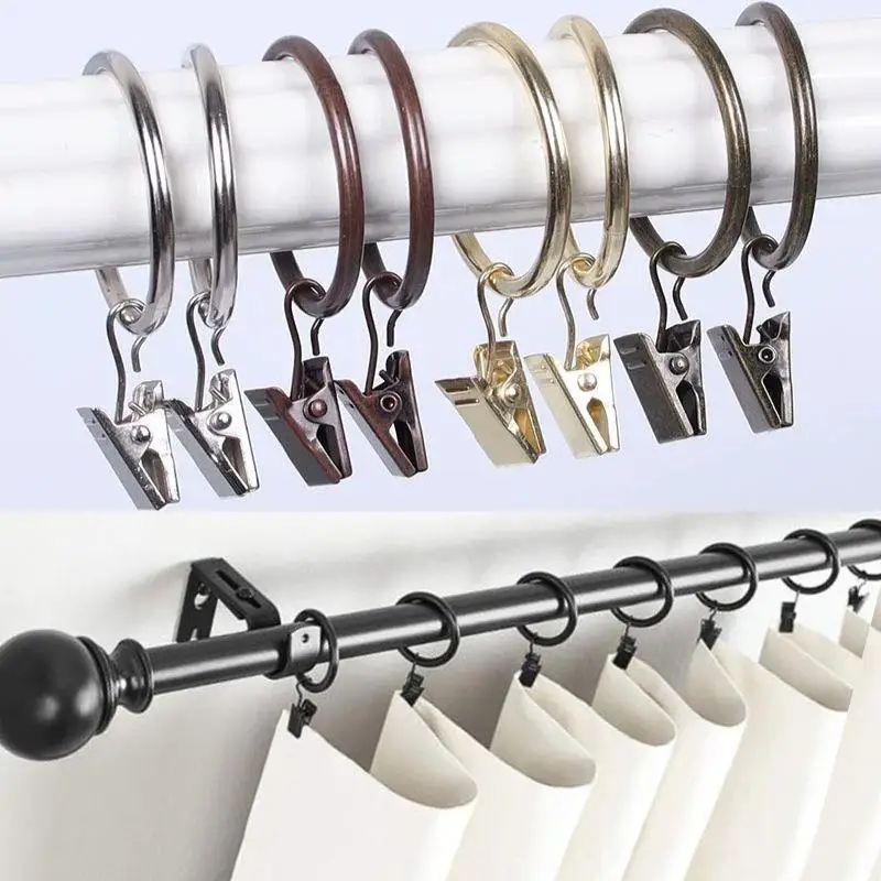 10PCS Metal Curtain Rings Eyelet 38mm Internal Diameter Hanging Hooks ...