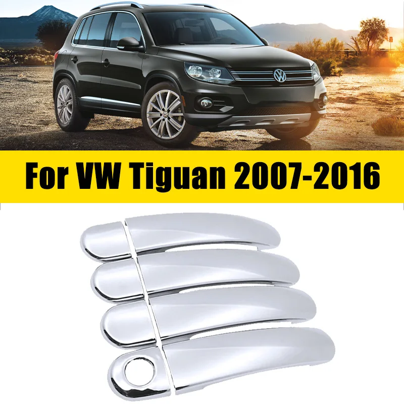 Door Handle Cover Chrome For For Volkswagen VW Tiguan 5N 2007-2016 2008 ...