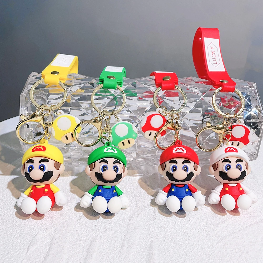 3D-Cartoon-Super-Mario-Bros-Keychain-Accesorios-Schoolbag-Pendant-Key ...