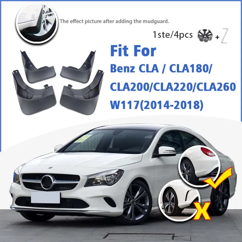 Mudguard-For-Benz-CLA-W117-2014-2018-Front-Rear-Mudflaps-Mudguards ...