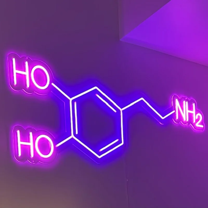 Dopamine-molecule-neon-sign-for-Hangings-Wall-Art-decor-Custom-Chemical ...