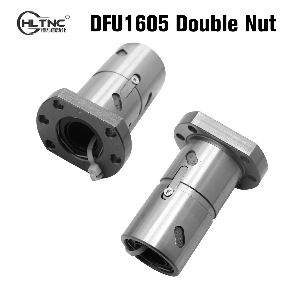HLTNC-DFU1605-RMU1605-Ballscrew-80mm-Long-Flange-Double-Nut-16mm-Ball ...