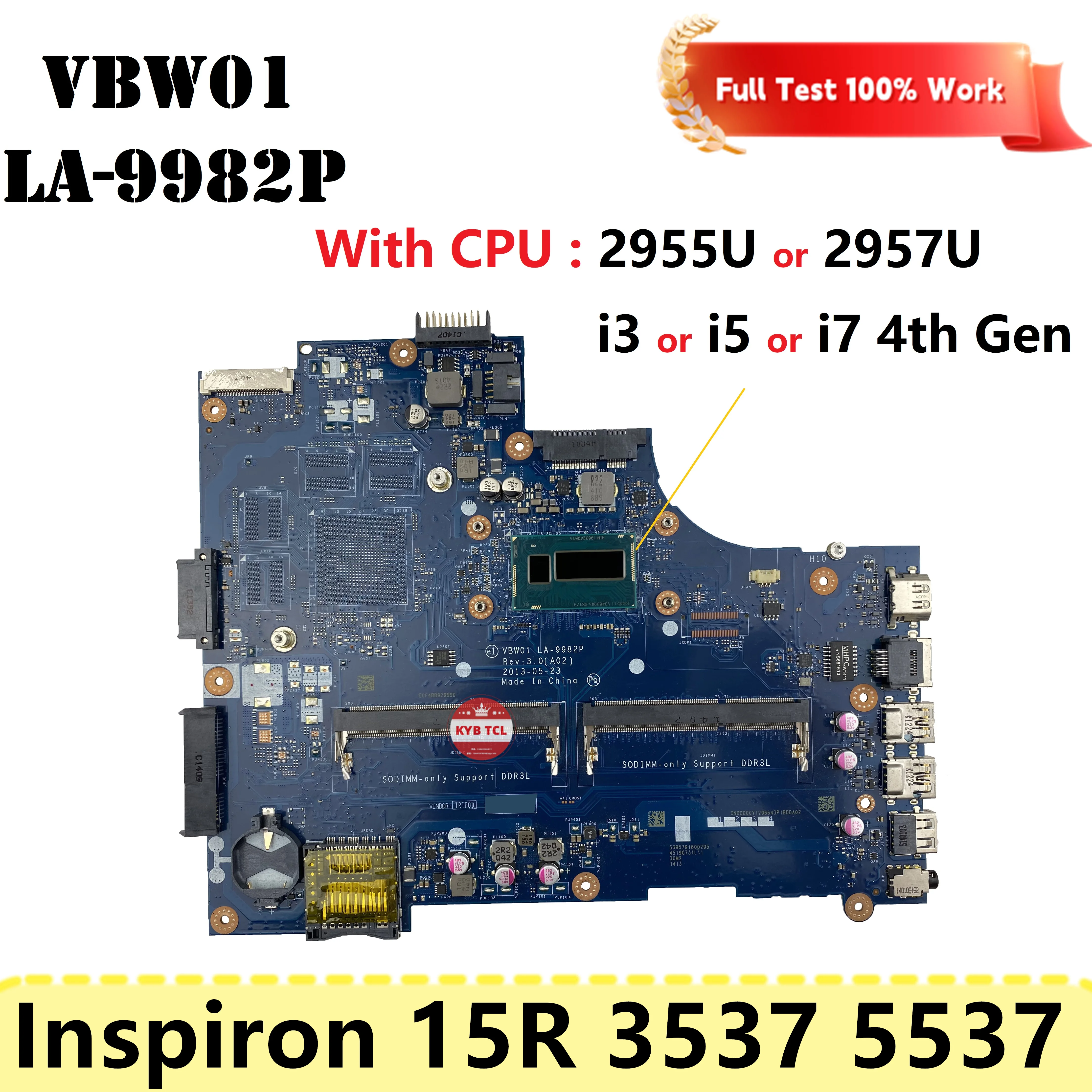 VBW01-LA-9982P-For-Dell-Inspiron-15R-3537-5537-Laptop-Motherboard-CN ...