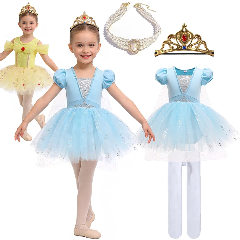 Fancy Girl Princess Ballet Tutu Dress Fairy Children Sparkling Dance ...