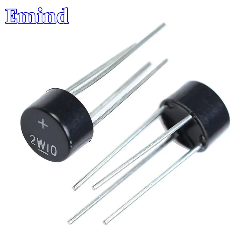 50/100/200/500/1000Pcs 2W10 Bridge Rectifier WOL 2W10M Round Bridge 2A ...