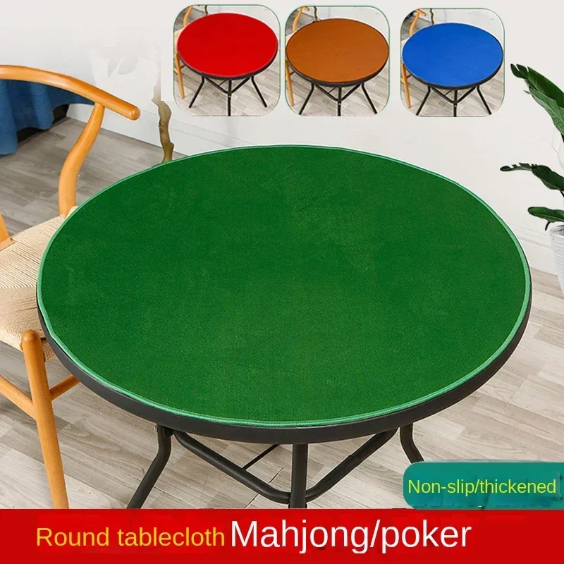 Round-Cover-Poker-Table-Mat-Mahjong-Tablecloth-Thickened-Antiskid-Poker ...
