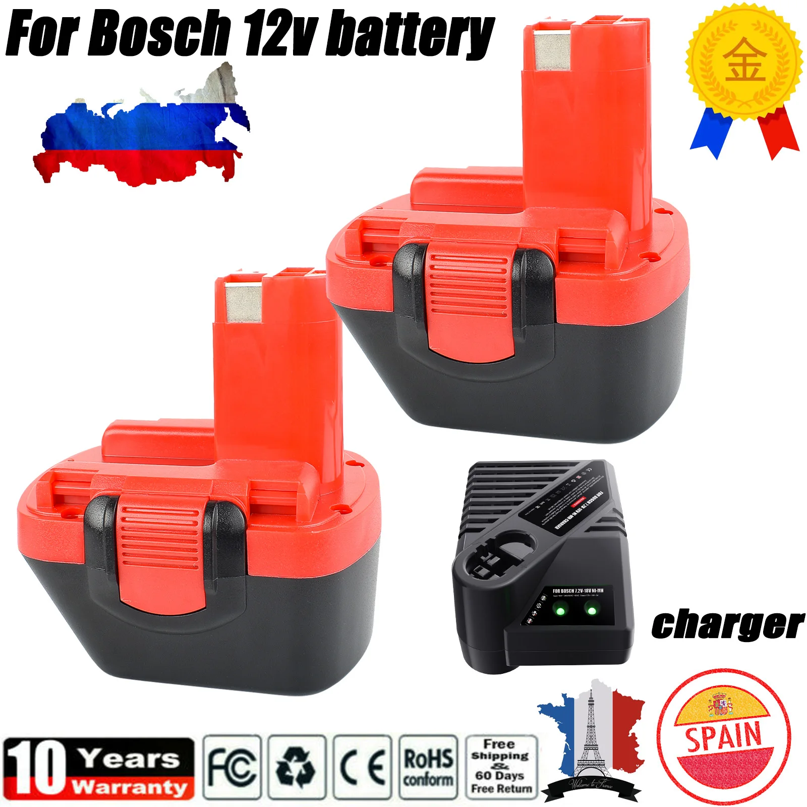 For Bosch 12V Battery 3500mAh Ni-MH BAT043 D70745 PSR 12 GSR 12 VE-2 ...