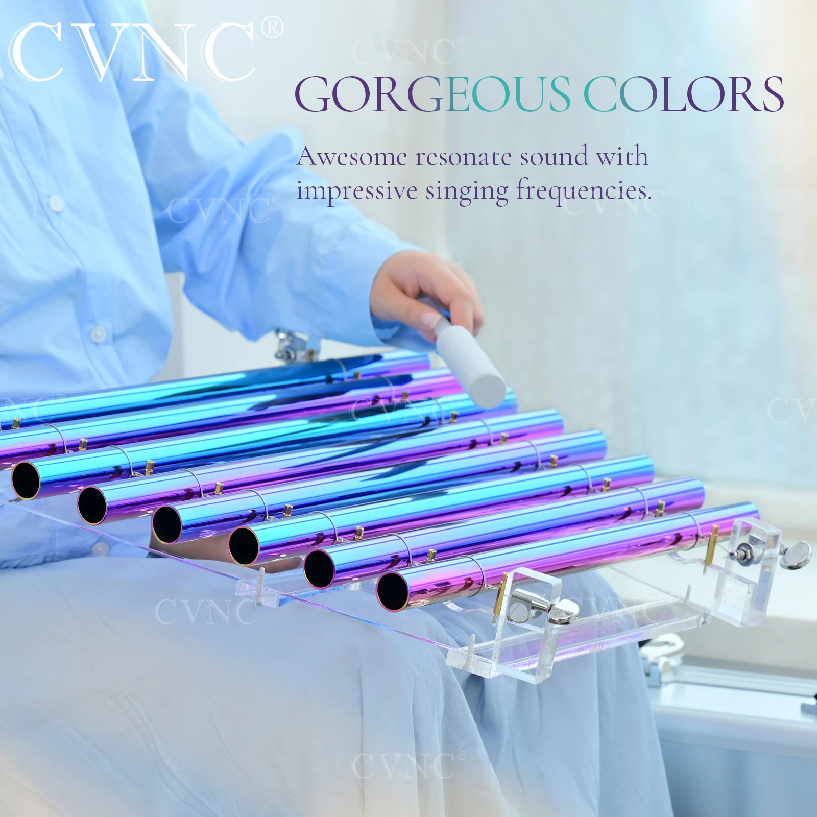 CVNC-432Hz-Aurora-Realm-Multiple-Colored-Crystal-Singing-Harp-8-Tubes ...