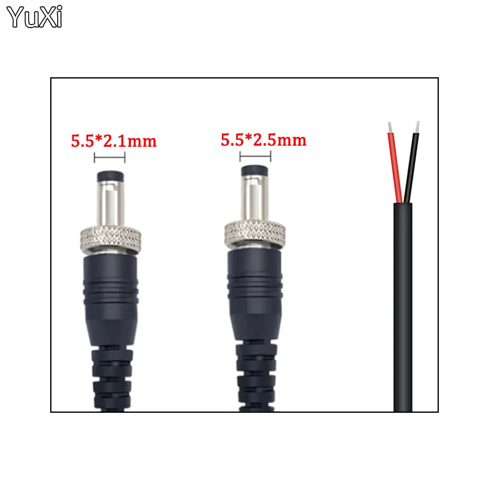 YUXI 1 Pcs Lockable 5.5mm x 2.5mm 5.5*2.1mm DC Male Power Plug with Screw Nut Locking Connector ...
