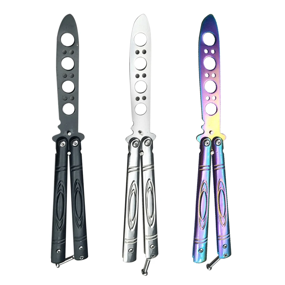 Portable Practice Butterfly Knife CSGO Balisong Trainer Stainless Steel ...