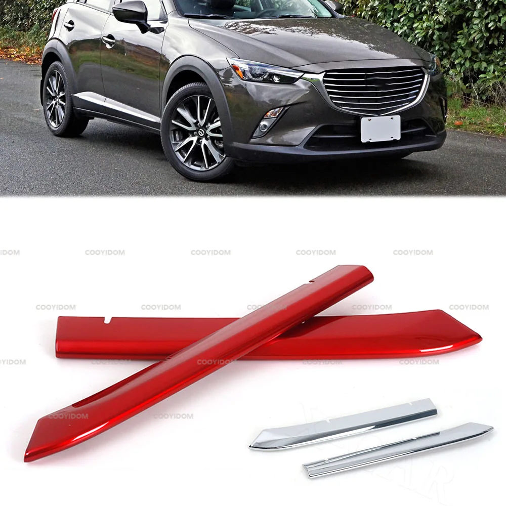1-Pair-Front-Bumper-Grille-Trims-Cover-Air-Inlet-Grilles-Car ...