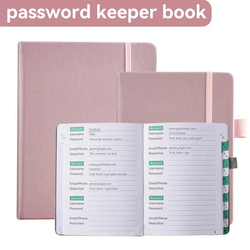Internet-Address-and-Password-Organizer-Logbook-Password-Book-with-tabs ...