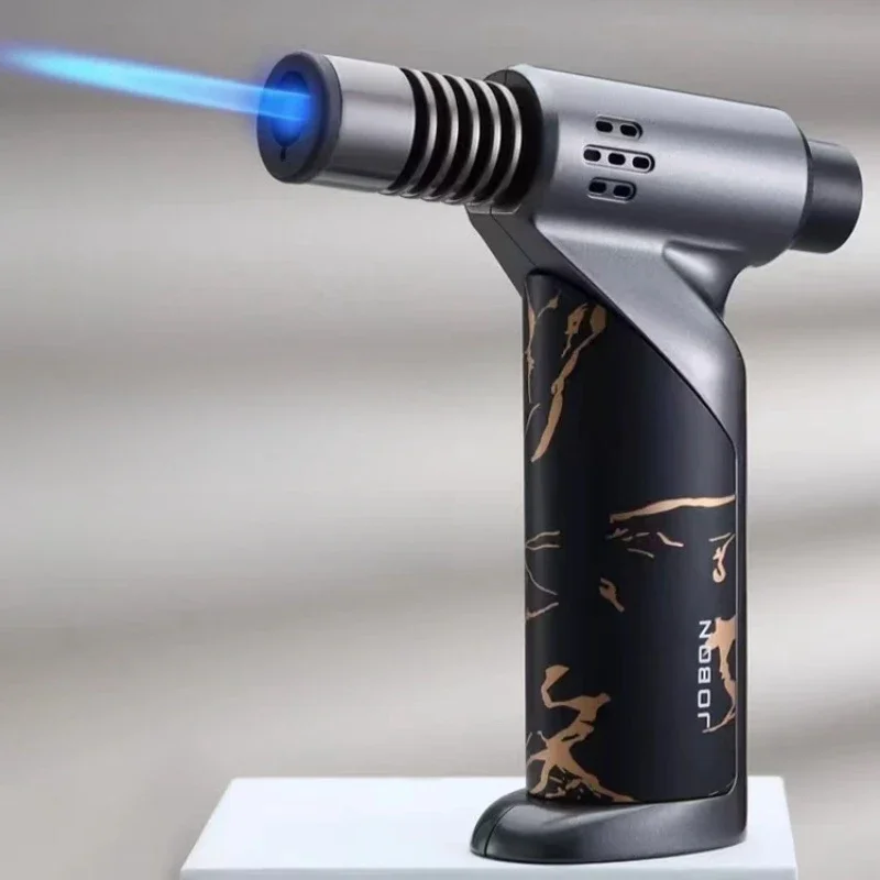 JOBON Metal High Power Spray Gun Windproof Blue Flame Gas Torch Lighter ...