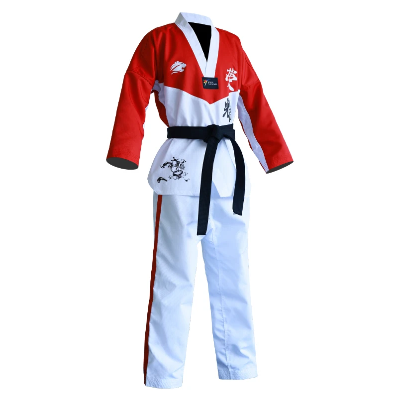 Top-Quality-Colored-Taekwondo-Uniform-For-Adult-Child-Teenagers-Poomsae-Dobok-Red-Blue-Black ...
