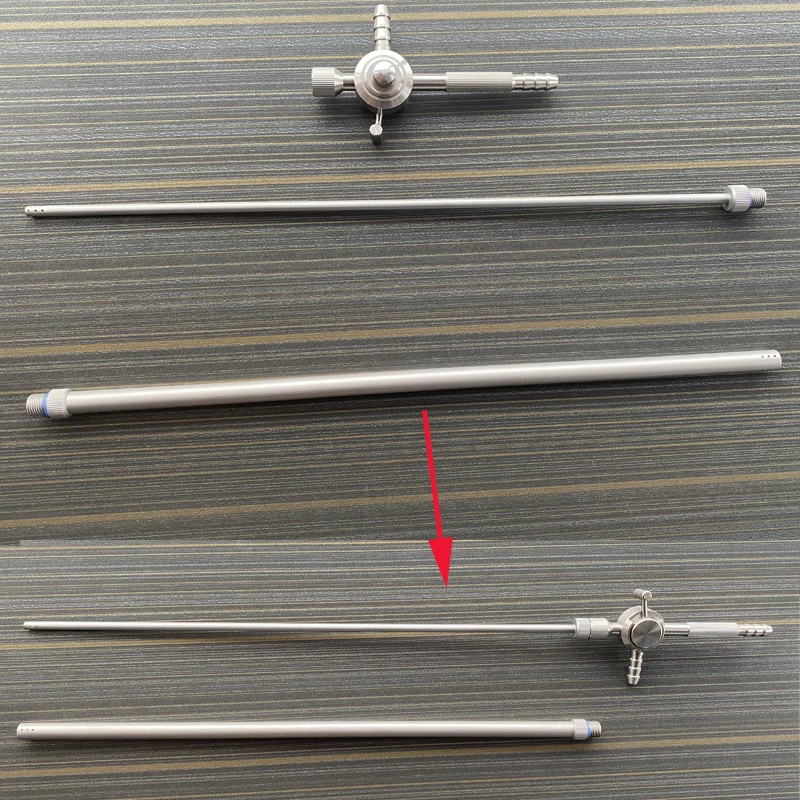 Laparoscopic stainless steel Suction and irrigation set Push type with ...