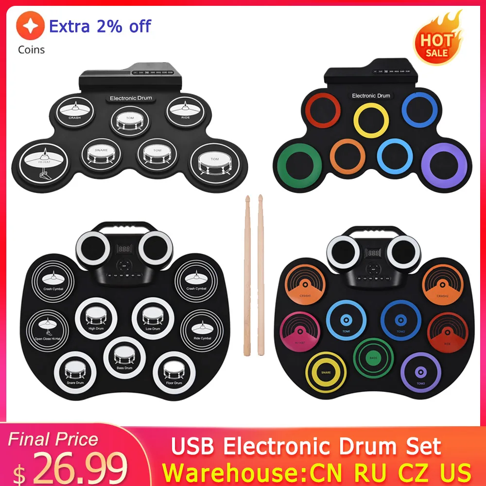 Elektronische-Drumstel-Usb-Roll-Up-Siliconen-Drums-Pad-Digitaal-Opvouwbaar-Elektrisch-Draagbaar ...