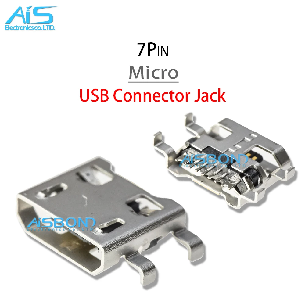 20Pcs-Micro-Mini-7Pin-USB-Jack-Socket-Connector-Charging-Port-For ...