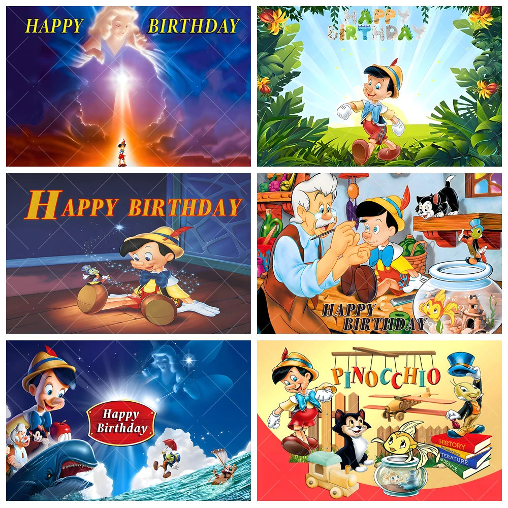 Disney Pinocchio Photography Background Customized Long Nose Portrait ...