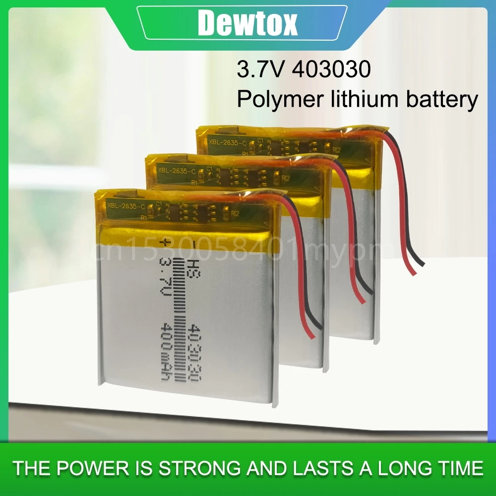 403030-043030-400mAh-3-7V-Li-polymer-Rechargeable-Battery-for-GPS-MP3 ...