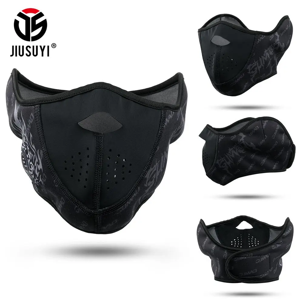 Winter-Thermal-Balaclava-Fleece-Half-Face-Mask-Neck-Warmer-Ear-Cover ...