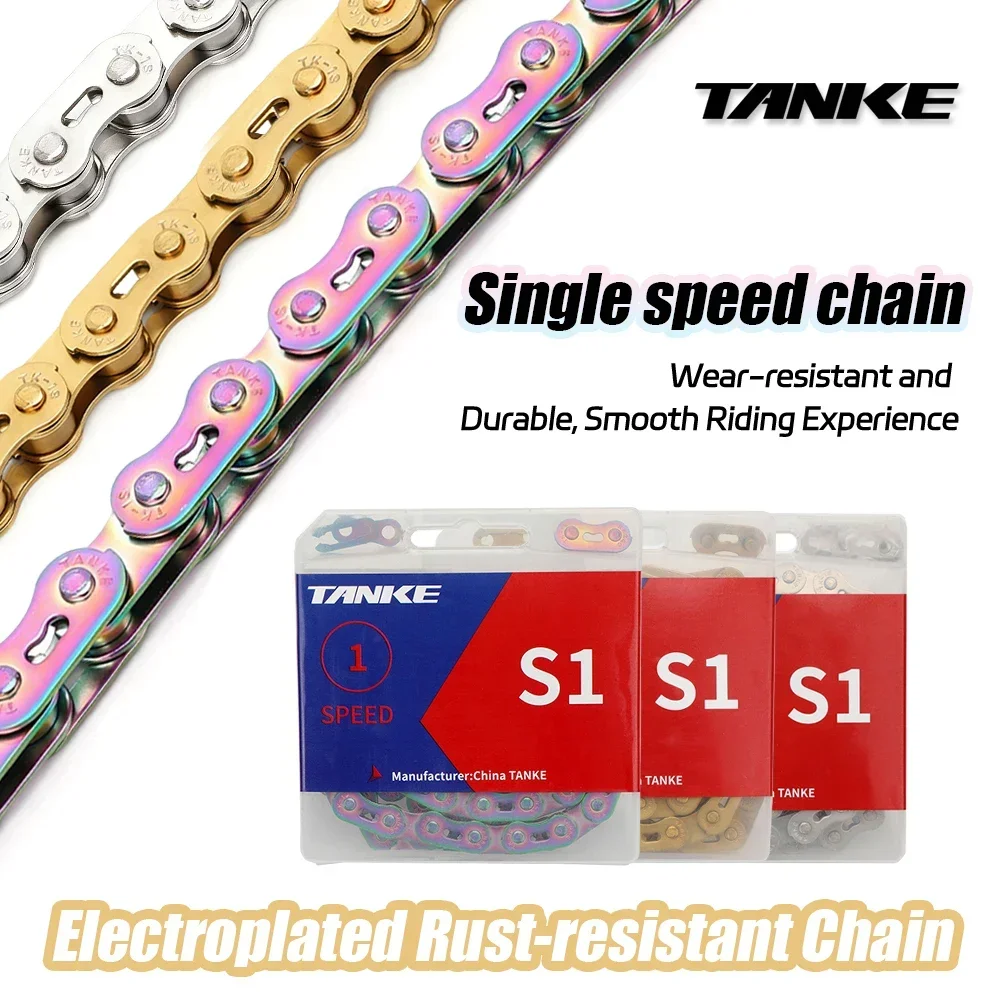 TANKE Single Speed Bike Chains 1 Speed Mountain Bicycle Chain 100L MTB ...
